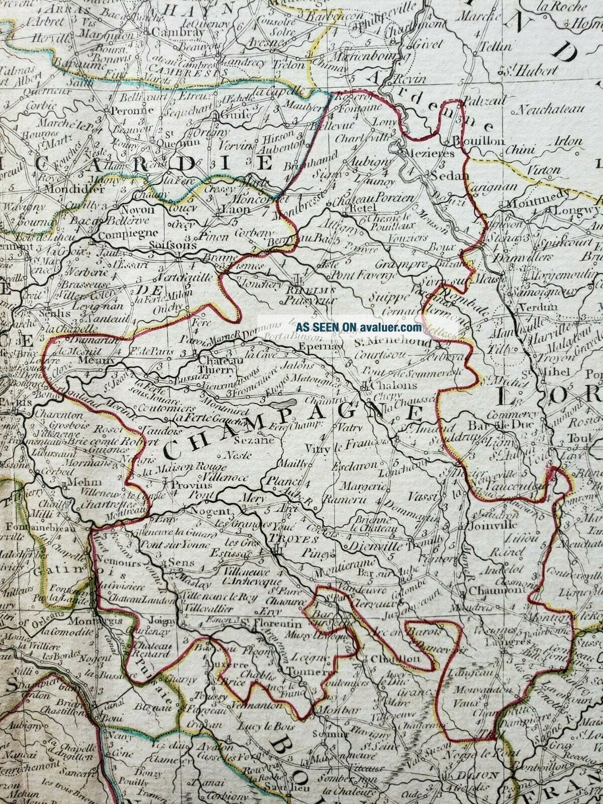 Antique Map Of The Kingdom Of France During The Rule Of Napoleon | #1231902