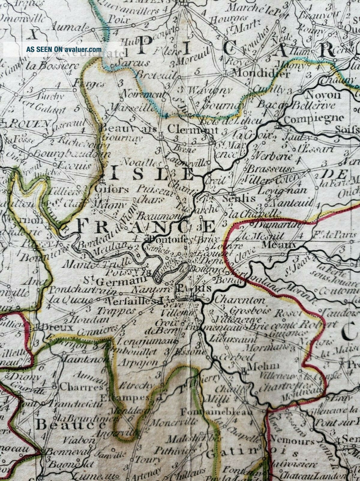 Antique Map Of The Kingdom Of France During The Rule Of Napoleon | #1231902