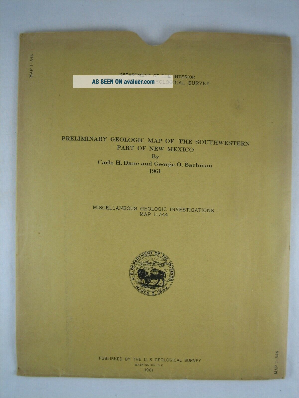 1961 Preliminary Geologic Map Of The Southwestern Part Of Mexico Map I ...