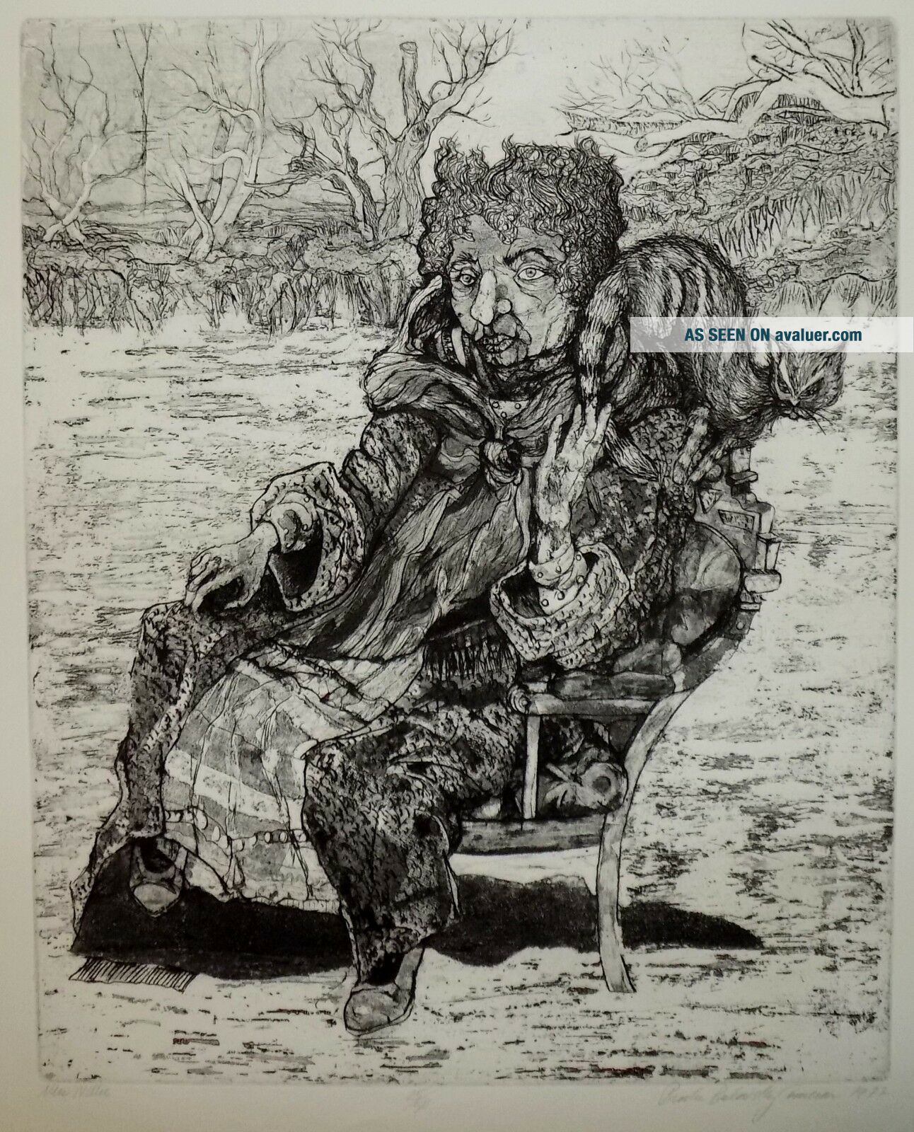Brooke Cameron " Miss Willie " Limited Edition Etching 1977 Lakeside ...